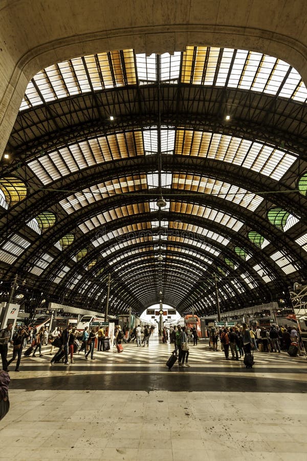 Milan, Central Station Train Editorial Photo - Image of iron, station ...
