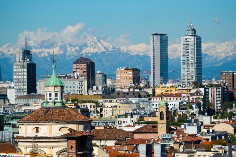Milan cityscape stock photo. Image of architecture, modern - 34823086
