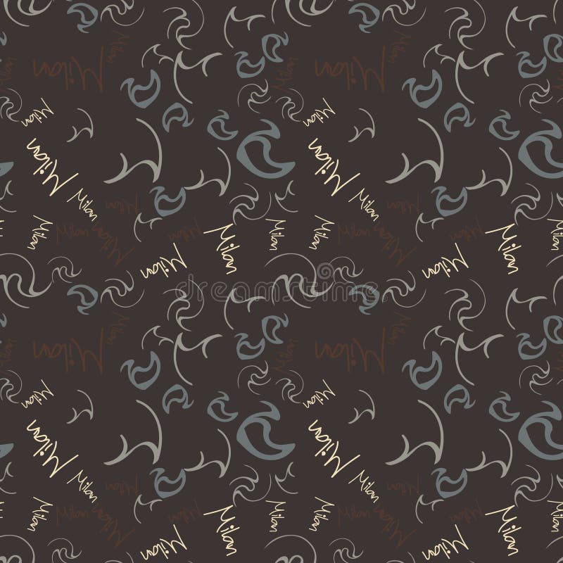 Milan creative pattern stock vector. Illustration of italian - 110879924