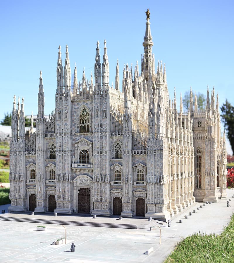 Milan Duomo Cathedral Miniature in Mini Park Editorial Stock Image ...