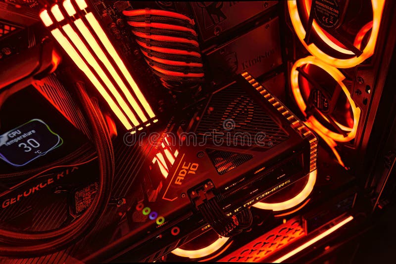 Illuminated Gaming PC with High-Tech Components and LED Lighting ...