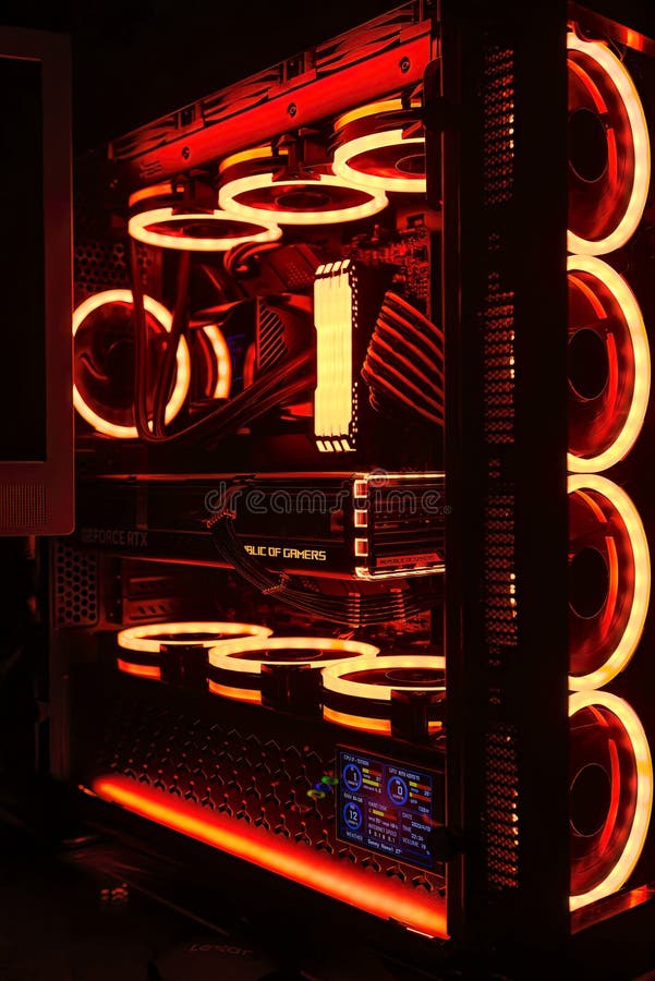Illuminated Gaming PC with High-Tech Components and LED Lighting ...
