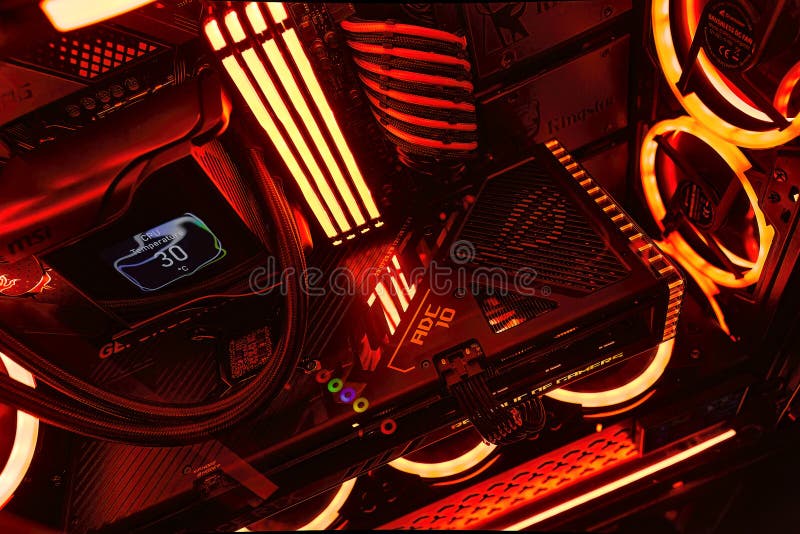 Illuminated Gaming PC with High-Tech Components and LED Lighting ...