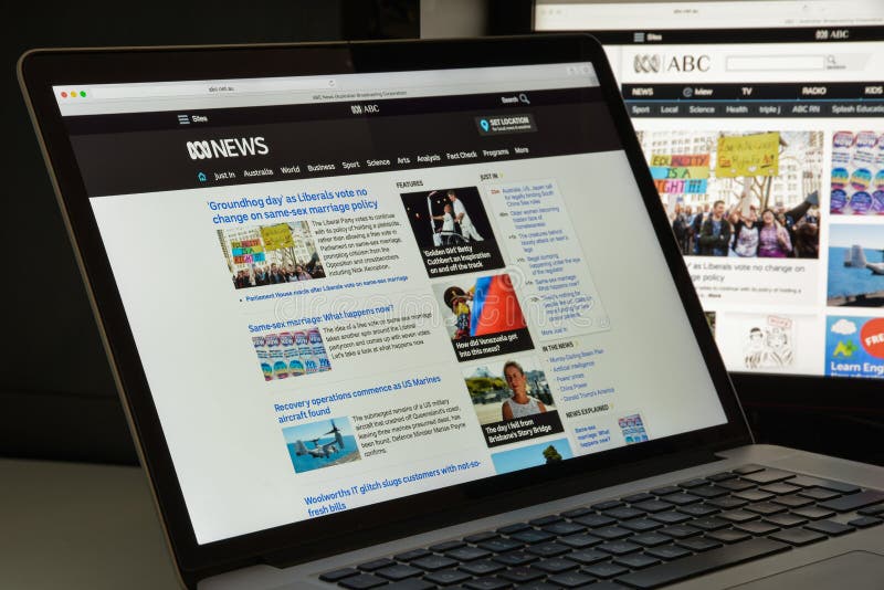 Milan, Italy - August 10, 2017: Abc Website Homepage. Abc Logo Visible ...