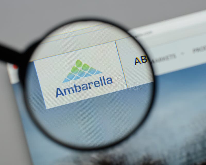 Milan, Italy - August 10, 2017: Ambarella Website. it is a Developer of ...