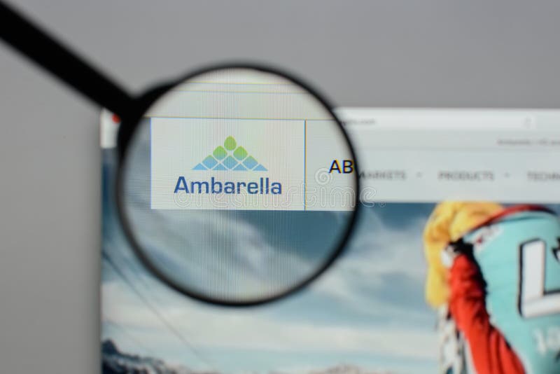 Milan, Italy - August 10, 2017: Ambarella Website. it is a Developer of ...