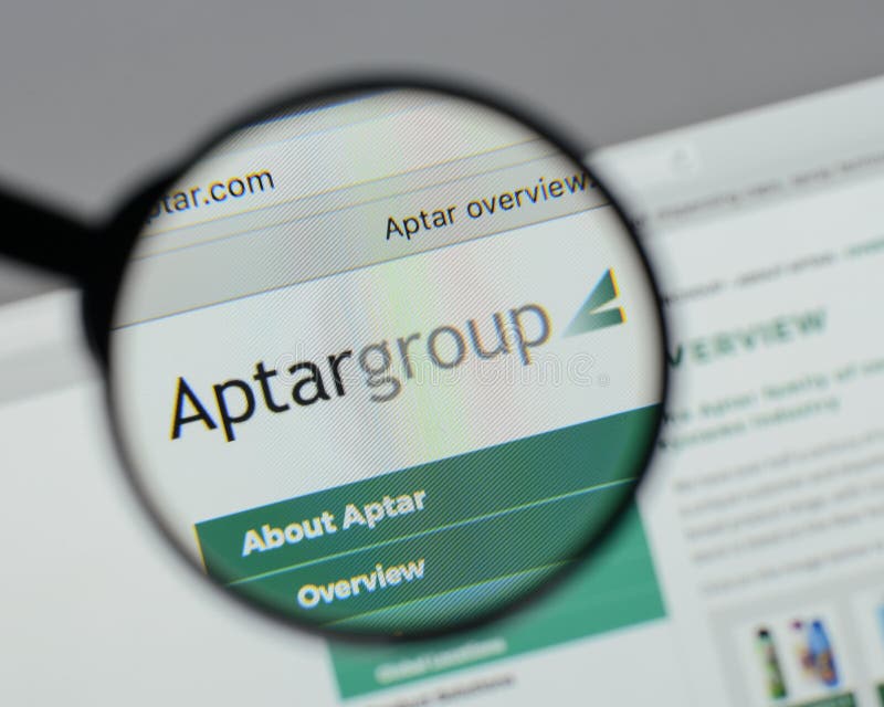 Milan, Italy - August 10, 2017: Aptar Group Logo on the Website ...