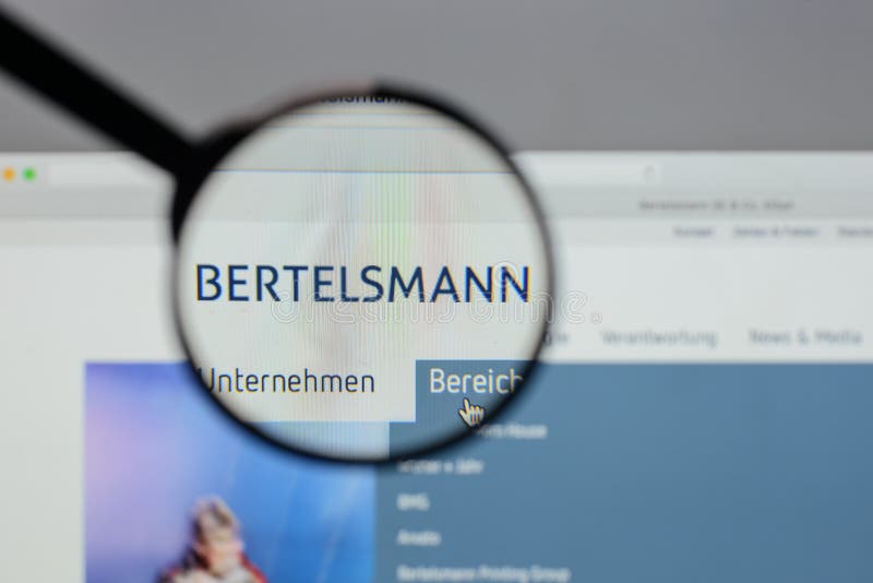 Milan, Italy - August 10, 2017: Bertelsmann Logo on the Website ...