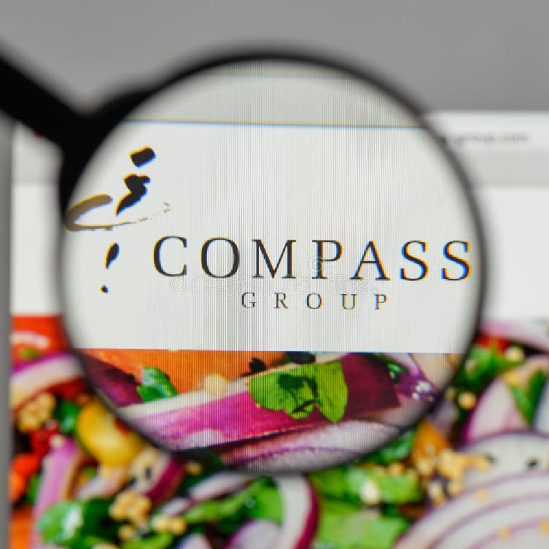 Milan, Italy - August 10, 2017: Compass, Group Logo on the Webs ...