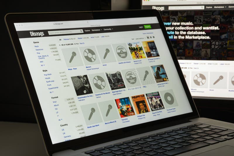 Milan, Italy - August 10, 2017: Discogs Website Homepage. it is ...