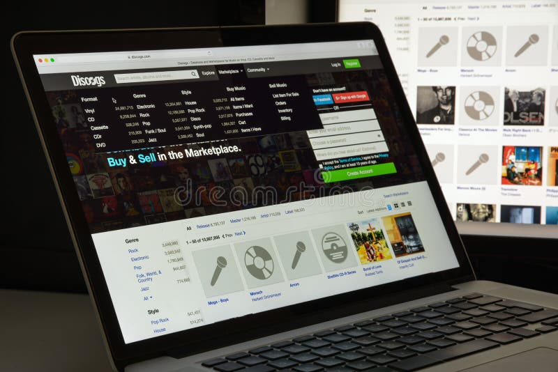 Milan, Italy - August 10, 2017: Discogs Website Homepage. it is ...