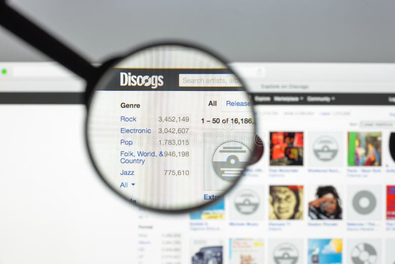 Milan, Italy - August 10, 2017: Discogs Website Homepage. it is ...