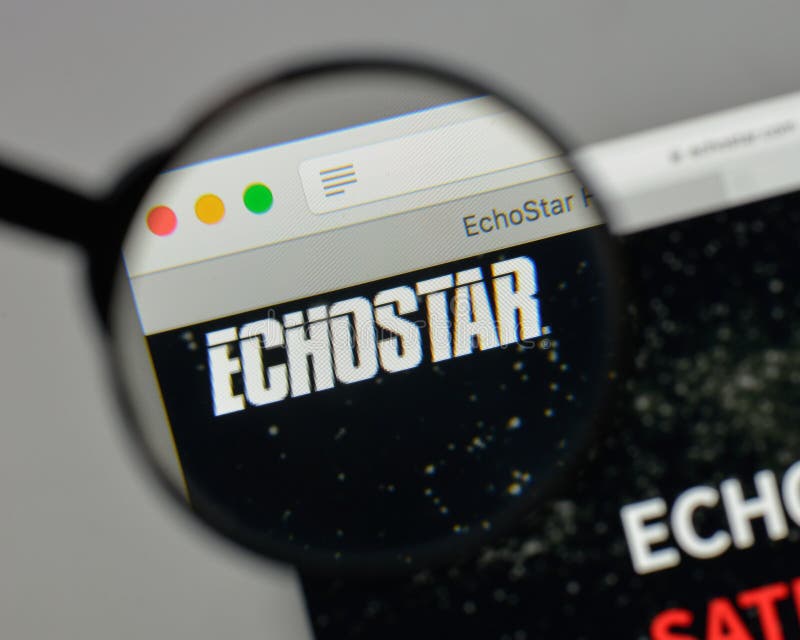 Milan, Italy - August 10, 2017: EchoStar Logo on the Website Ho ...