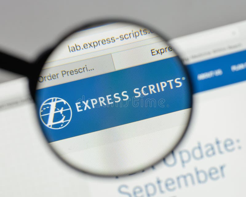 Milan, Italy - August 10, 2017: Express Scripts Logo on the Webs ...