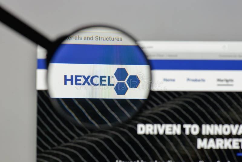 Milan, Italy - August 10, 2017: Hexcel Logo on the Website Homepage ...