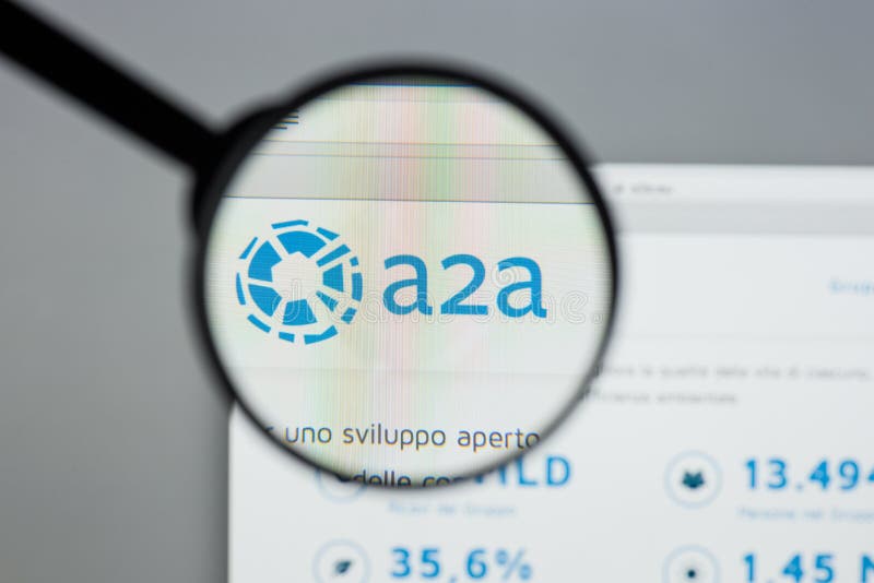 Milan, Italy - August 10, 2017: A2A Website Homepage. it Editorial ...