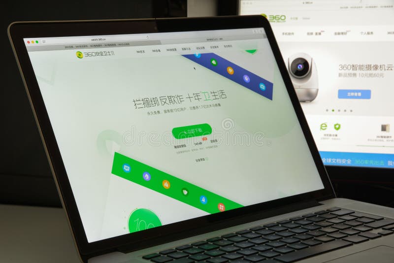 Milan, Italy - August 10, 2017: 360 Website Homepage. 360 Logo V ...