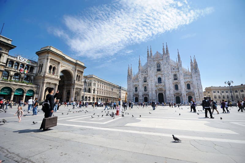 MILAN, ITALY - MAY 2011: Milan Cathedral on the Cathedral Square or ... MILAN, ITALY - MAY 2011: Milan Cathedral on the Cathedral Square or ...