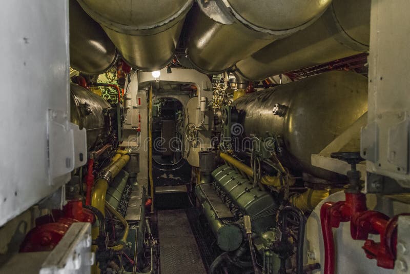 In the Submarine Engine Compartment Editorial Image - Image of travel ...