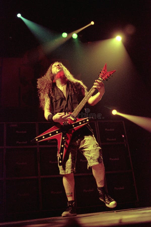 The Guitarist Of The Pantera Dimebag Darrell During The Concert