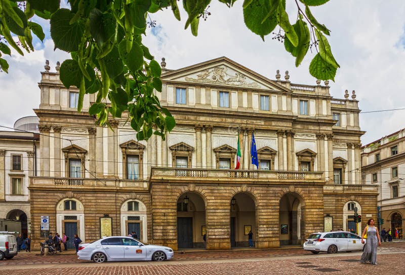 Milan, Italy: La Scala Opera Theatre in Spring, Italy Editorial Stock ...