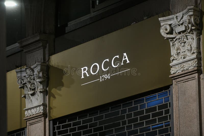 Rocca Logo Displayed on a Facade of a Store in Milan Editorial Stock ...