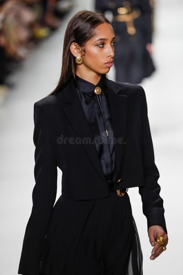 Yasmin Wijnaldum Walks the Runway at the Philipp Plein Fashion Show ... Yasmin Wijnaldum Walks the Runway at the Philipp Plein Fashion Show ...