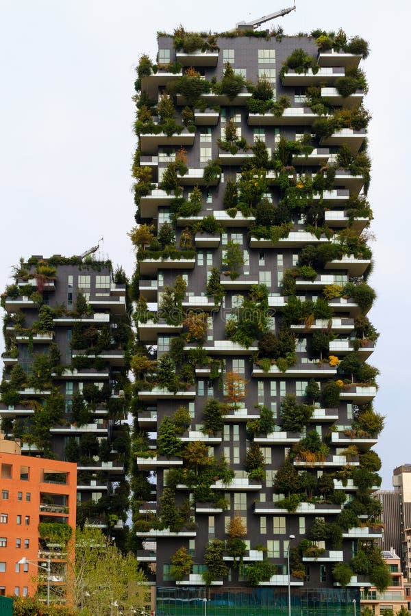 Milan, Italy, Skyscraper Vertical Forest View. Editorial Photography ...
