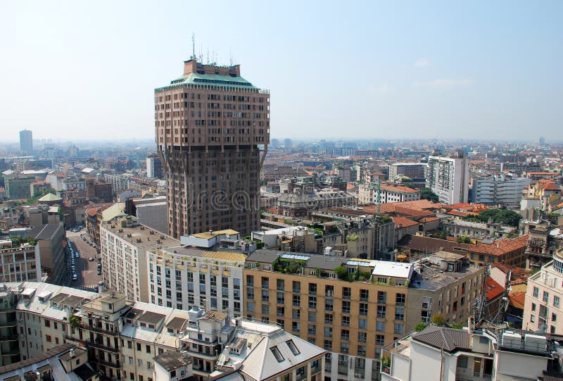 Milan, Italy, Velasca Tower Stock Image - Image of panoramic, blue: 5410071