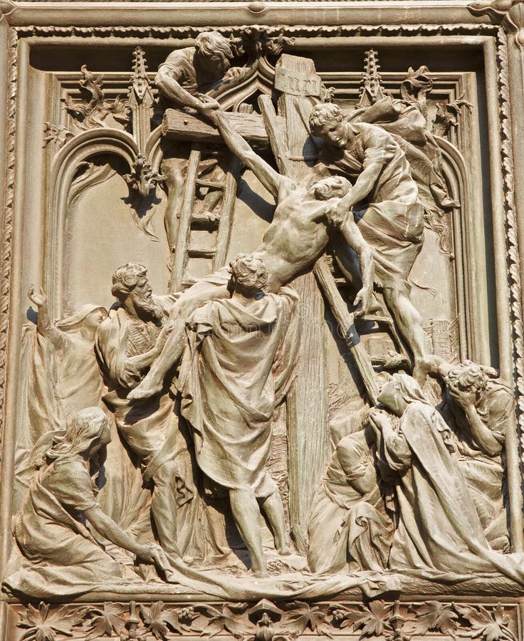 Milan - Jesus Under Cross - Dom Gate Stock Photo - Image of calvary ...