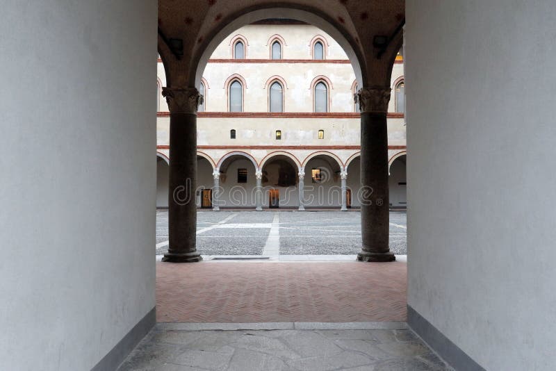 Milan,milano,the Stroghold Inside the Castle Editorial Image - Image of ...