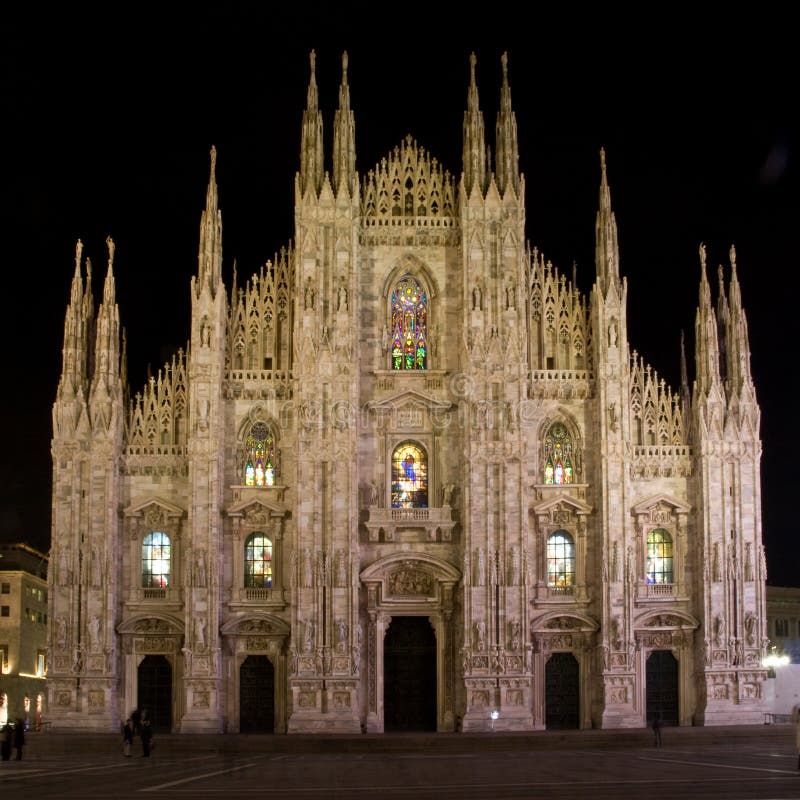 Milan in the night stock image. Image of night, wonderful - 12385715