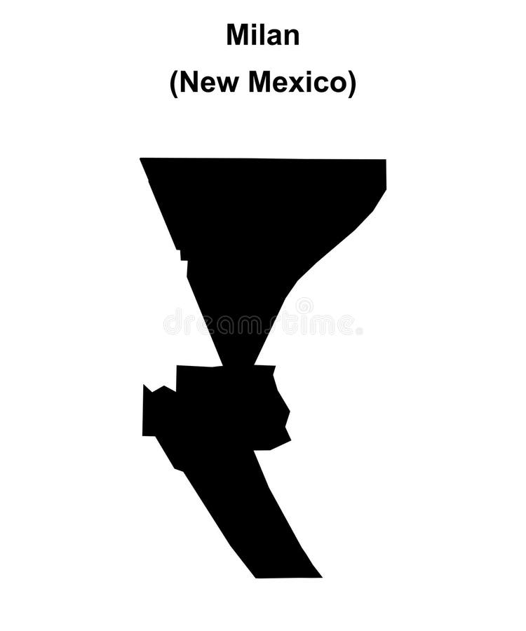 Milan outline map stock vector. Illustration of cartography - 387576787