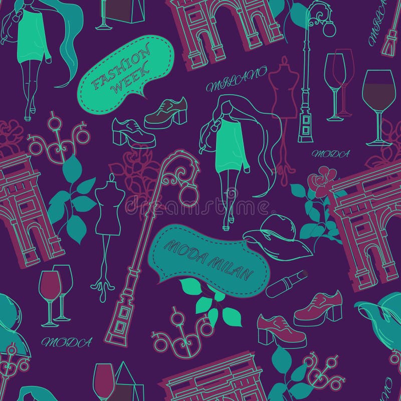 Milan Seamless Pattern One stock vector. Illustration of ornate - 35297619