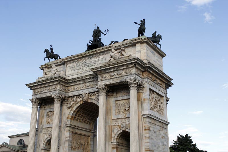 The milan peace arch view stock image. Image of modern - 40844857