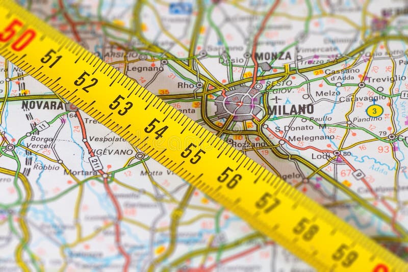 Milan roadmap stock photo. Image of town, italy, nation - 38687454