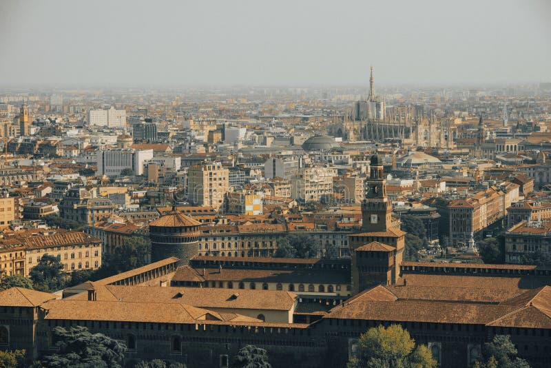 Milan from Above stock photo. Image of italy, milan - 164414250