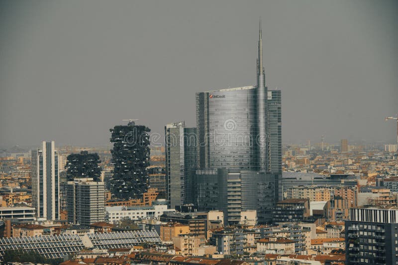 Milan view from above editorial photography. Image of district - 238071557