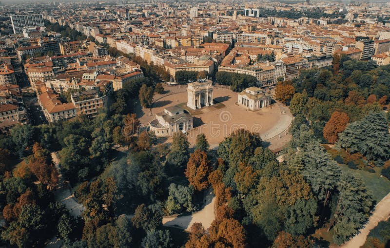 Milan from Above stock photo. Image of italy, milan - 164414250