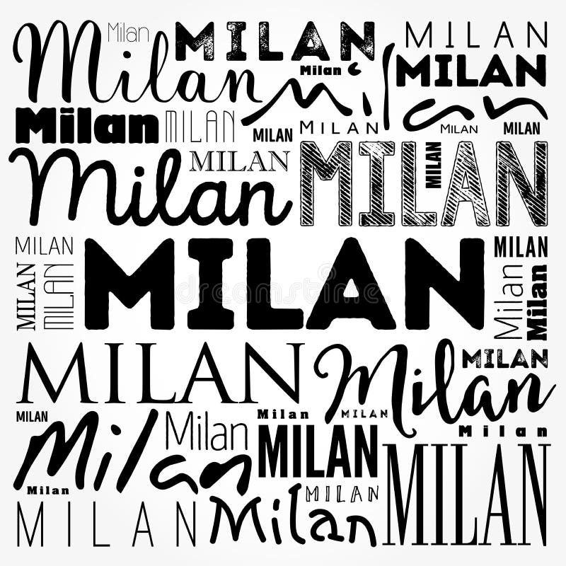 Milan Wallpaper Word Cloud, Travel Concept Background Stock ...