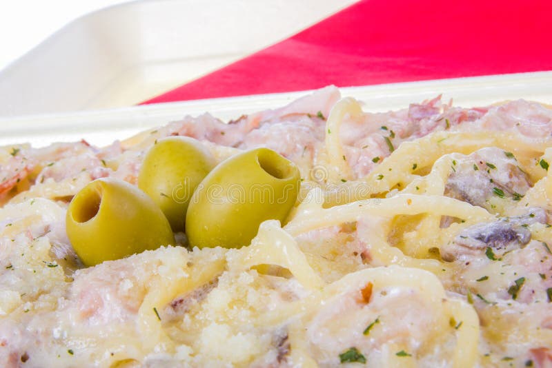 Milanese Spaghetti in Close Shot Stock Image - Image of food, delivery ...