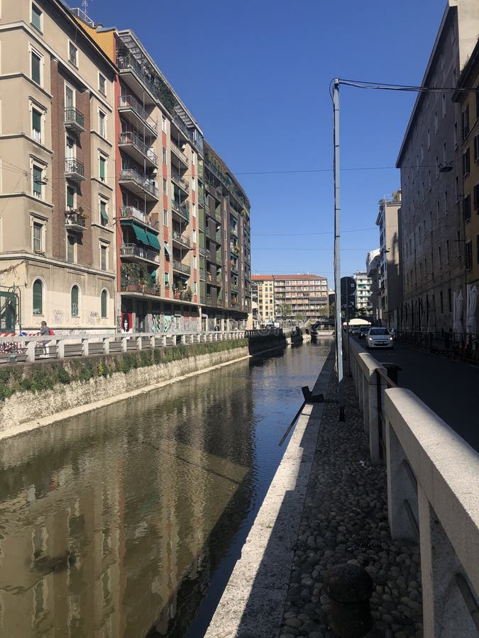 Milano canals navigli editorial photo. Image of naviglio - 142927781