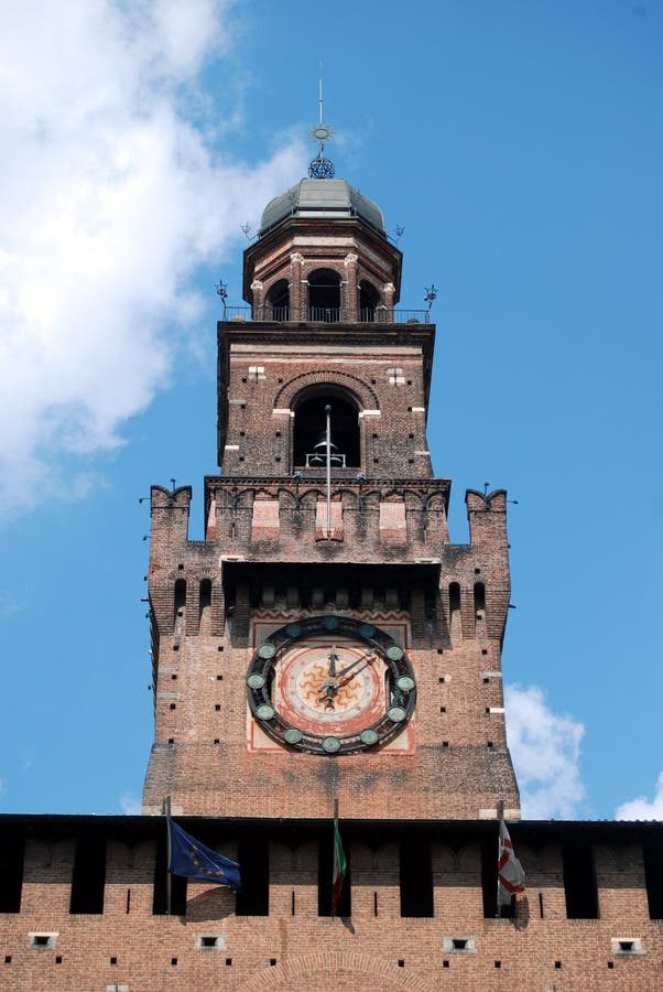 Milano - Castello Sforzesco, Castillo De Sforza Foto de archivo ...