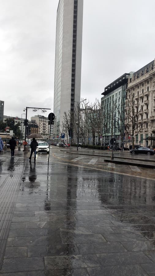 Milano city rain stock photo. Image of rain, nature - 328118468