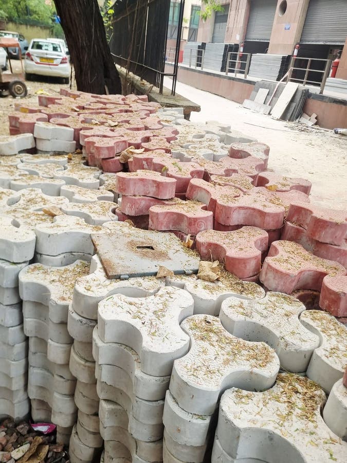 Milano Concrete Paver Blocks | Interlocking Bricks Stock Photo - Image of geology, wall: 413954388