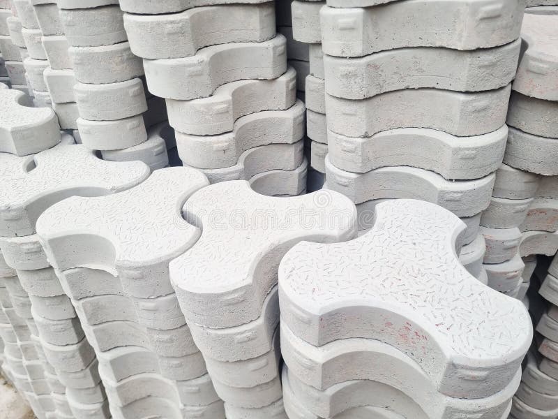 Milano Concrete Paver Blocks | Interlocking Bricks Stock Photo - Image ...