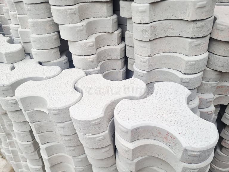 Milano Concrete Paver Blocks | Interlocking Bricks Stock Photo - Image ...