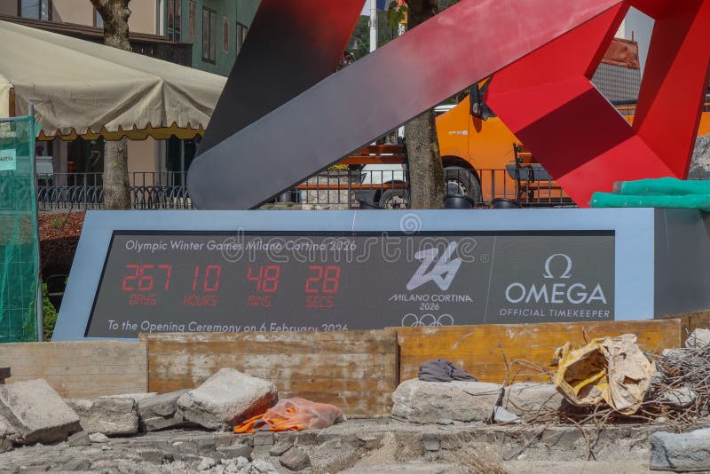 Milano Cortina 2026 Olympic Countdown Timer Editorial Image - Image of ...