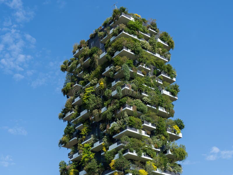 Milano, Italy. Bosco Verticale, View at the Modern and Ecological ...