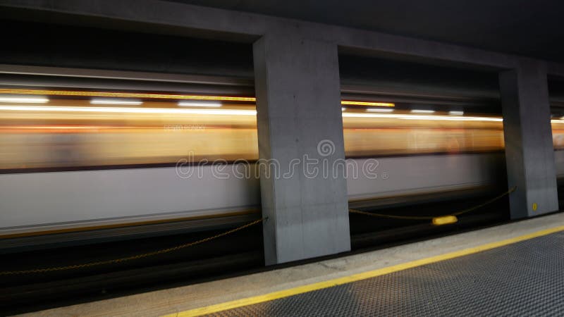 Milano Metro Moving at Metro Train Station Stock Photo - Image of fast ...
